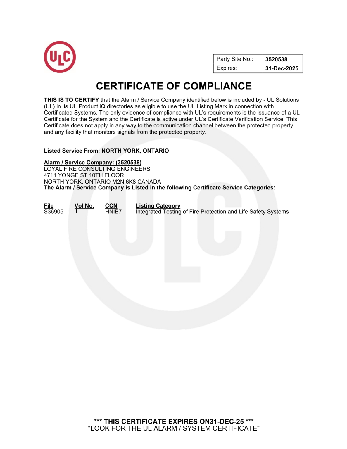 Integrated Systems Testing – LFPC